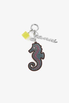 Ganni Breloque hippocampe Marron - Pour Femme