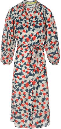Chufy Robe Longue Pia Coton Imprim&eacute; Sicily Red