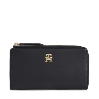Tommy Hilfiger Geldb&ouml;rse Tommy Hilfiger Th Feminine Large Slim Wallet AW0AW14890 Schwarz