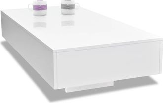 Generic Couchtisch, Beistelltisch, Kaffeetisch, Wohnzimmertisch(Hochglanz Schwarz 85x55x31 cm) (115x55x31 cm)