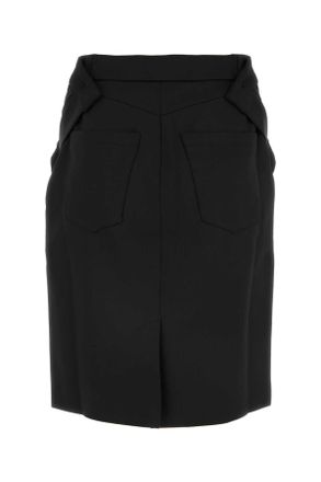 Coperni Womens Black Stretch Polyester Blend Skirt Gonne