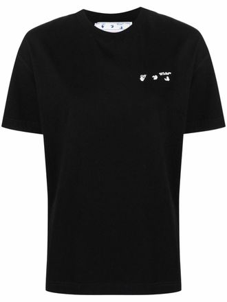 Off-white t-shirt &agrave; logo imprim&eacute; - Noir