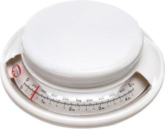 Dr. Oetker Präzise Dr. Oetker 1531 Backwaage Ø 17 cm - Unverzichtbarer Küchenhelfer in Weiß für Exaktes Abwiegen, Ideal für Jede Küche mit Integrierter Zuwiegefu