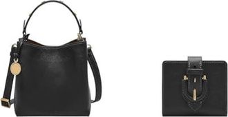 Fossil Femme Jessie Sac en cuir noir et portefeuille Harwell, Coffret