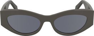 Calvin Klein Jeans Womens Sunglasses CKJ24626S - Grey with Solid Lavander Lens