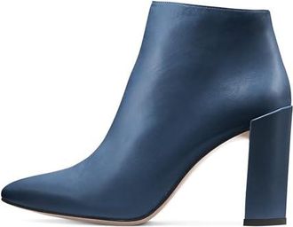 Generic Bottines Femmes Bottines Cuir Bout Pointu Sexy Talons épais Classiques Bottines Courtes Fermeture éclair latérale habillées Bottes décontractées Ferme