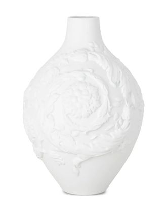 Versace vase 3D Barocco en porcelaine (33 cm) - Blanc