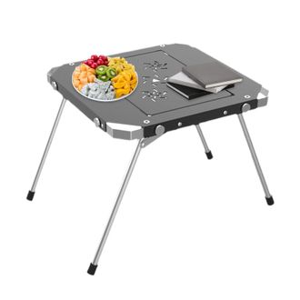 Generico Klapptisch mit Tablett, multifunktionales und klappbares Picknickzubeh&ouml;r, Campingtisch, f&uuml;r Familientreffen, Picknick auf der Terrasse