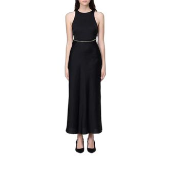 A|X Armani Exchange Robe mi-longue en satin - Femme - Robes - Noir - Taille: 34 FR