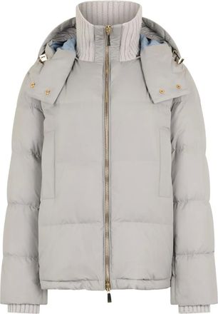 Malo Gef&uuml;tterte Kapuzenjacke - Grau