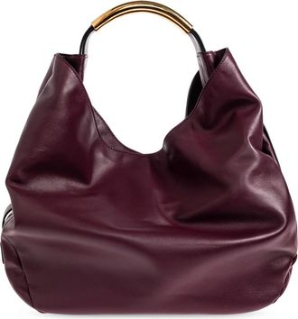 Moschino Femme, Sacs, Rouge, Taille: ONE Size Bordo Leather Handbag