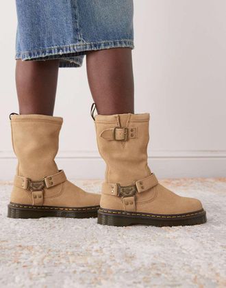 Dr. Martens Anistone Hi - Stiefel in Hellbraun mit Riemendetail-Neutral