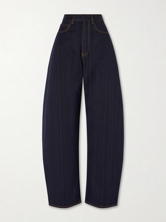 Alaia Denim Hoch Sitzende Barrel-jeans - Blau
