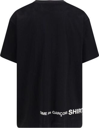 Comme Des Gar&ccedil;ons Oversized Cotton Crewneck T-Shirt - Black