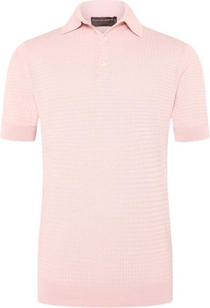 FILIPPO DE LAURENTIIS Softes Poloshirt aus Baumwolle mit Waffelstruktur in