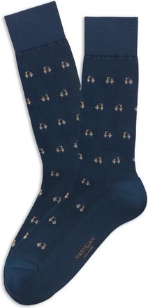 Marcoliani Kniehohe Shapewear Socken - - Underwear - Herren - Blau - ONE SIZE