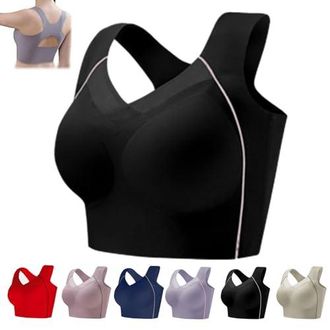 Generic Elimuse Bra, Mirahug - Soutien-gorge correcteur ultime de levage et de mise en forme, dos en X, sans couture, sans armatures, Noir, 5XL
