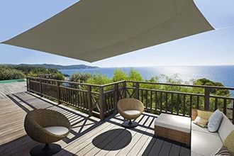 Ideanature IDEPRICE Sonnensegel, rechteckig, 3 x 4 m, Khaki