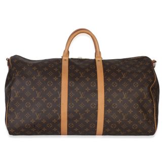 Louis Vuitton Monogram Canvas Keepall Bandolieure 55