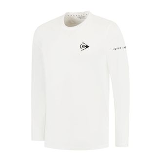 Dunlop Essentials Langarm Shirt, Wei&szlig;-Schwarz, M