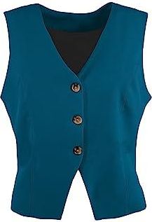JOPHY & CO. Gilet femme 3 boutons (code 7090), pétrole, L