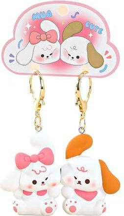 Generic Chaîne de clé pour chien, porte-clés pour chien - Clé magnétique Cartoon Puppy Keychains Pendentif - Mignon sac à dos pour animaux accessoires de sac 