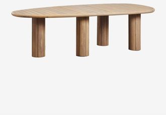 Sklum Ovaler Gartentisch aus Akazienholz Ginara &x2194&xFE0E 260 cm Helles Akazienbraun - Sklum