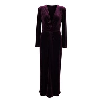 Actualee Langes Samtkleid - - Dresses - Damen - Lila - XS