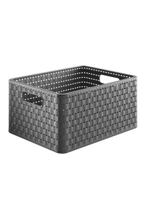 Rotho Korb Country, Anthrazit, Kunststoff, rechteckig, 27.8x19.1x36.8 cm, Reach, DIN EN ISO 14001, DIN EN ISO 9001, Ordnen & Aufbewahren, Aufbewahrungsk&ouml;rbe