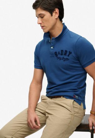 Superdry Poloshirt VINTAGE ATHLETIC POLO mit Polokragen und Knopfleiste, aus Baumwolle, Relaxed Fit