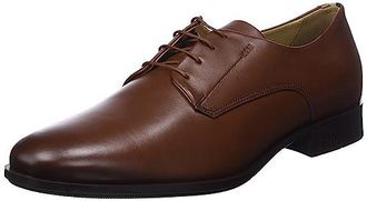 BOSS Hommes Colby Derb Chaussures Derby en Cuir avec Finitions embl&eacute;matiques