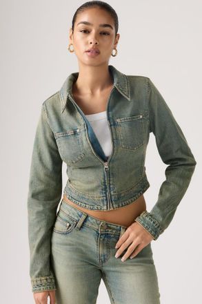 Levi's Y2K Stretch Fitted Trucker Jacket - Femme - Bleu / Miners Business Fitted - XS