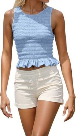 Generic D&eacute;bardeur Femme Maillot De Corps Haut d&eacute;contract&eacute; &agrave; &eacute;paules Froides pour Femmes avec Un Design nou&eacute; dans Le Dos id&eacute;al pour des journ&eacute;es d&eacute;t&eacute; ou des so