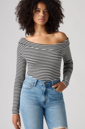 Levi's Clara Off-Shoulder Long-Sleeve Top - Damen - Grau / Grau