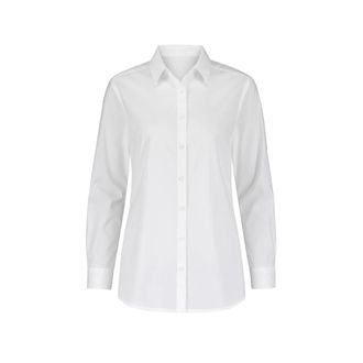 2-Biz Klassisches Wei&szlig;es Hemd mit Transparenten Kn&ouml;pfen - - Blouses & Shirts - Damen - Wei&szlig; - L