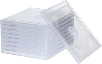 Garneck 9 Stück Teiliges Transparentes Acryl CD aufbewahrungsset mit Doppelten Fächern Kratzfestes DVD CD hüllen case Stoßschützende und Praktische Schutzhüll