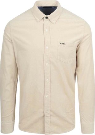 New Zealand Auckland Lang&auml;rmeliges Button-Down-Hemd - - Shirts - Herren - Beige - M