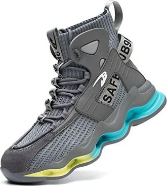 Pangolin Chaussure de Securit&eacute; Homme Chantier Travail Bottes de Homme Legere Anti Glisse Baskets Gris 47 EU