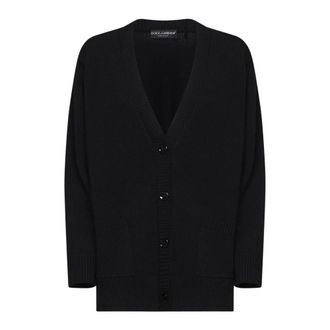 Dolce & Gabbana Cardigan aus Schurwolle - - Knitwear - Damen - Schwarzk - M
