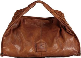 Campomaggi Femme, Sacs, Brun, Taille: ONE Size Sac bandouli&egrave;re en cuir tiss&eacute;