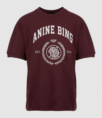 Anine Bing Tee Shirt Collegiate Jaylin Fig
