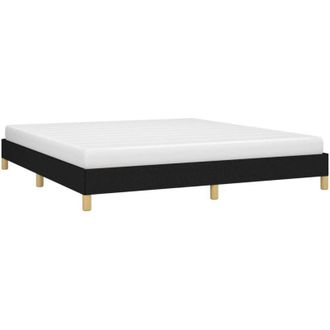 vidaXL Cadre de lit Noir 180 x 200 cm Tissu