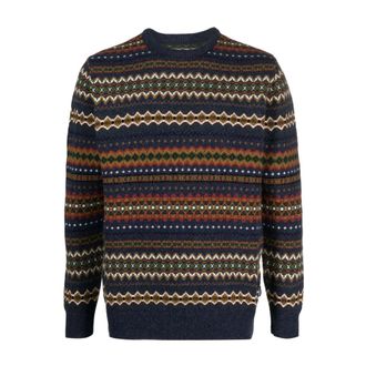 Barbour Homme, Pulls, Multicolore, Taille: M Pull en Laine à Imprimé Graphique