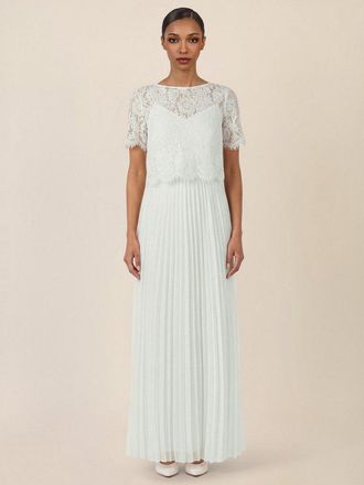 Apart Abendkleid mit Spitzenoberteil und Plisseerock