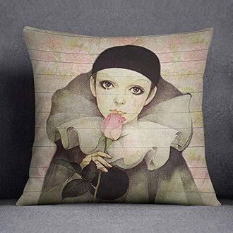 Bonamaison Le Jardin du Lin Kissenh&uuml;llen, Cotton, Mehrfarbig, 45x45