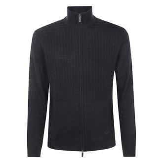 Emporio Armani Pull &agrave; Col Roul&eacute; et Zip - Homme - Pulls - Noir - Taille: S