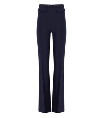 Elisabetta Franchi PANTALON WIDE LEG BLEU FONC&Eacute; ELISABETTA FRANCHI