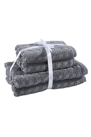 M&ouml;ve Frottierset, Blau, Grau, Wei&szlig;, Textil, 4-teilig, Uni, Textiles Vertrauen - Oeko-Tex, angenehm weich, hochwertige Qualit&auml;t, schadstoffgepr&uuml;ft, Badtexti