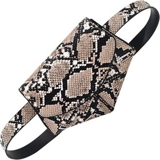 UPKOCH Damen Umhängetasche Snake Print Halbmondform Modische Crossbody Bag Outdoor Waist Pack Verstellbar Praktisch Vielseitig für Alltag Reisen