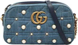 Gucci Sac bandouli&egrave;re en jean Pre-owned - Femme - Pre-owned - Bleu - Taille: ONE Size